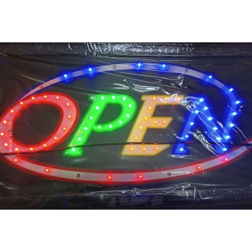 ΦΩΤΕΙΝΗ ΠΙΝΑΚΙΔΑ ΕΠΙΓΡΑΦΗ LED - OPEN - NEW